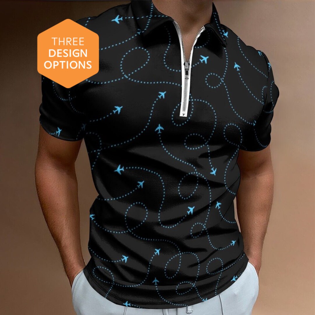 Aviation Enthusiast Gender-neutral Polo Shirts, 3 Designs, Great for ...