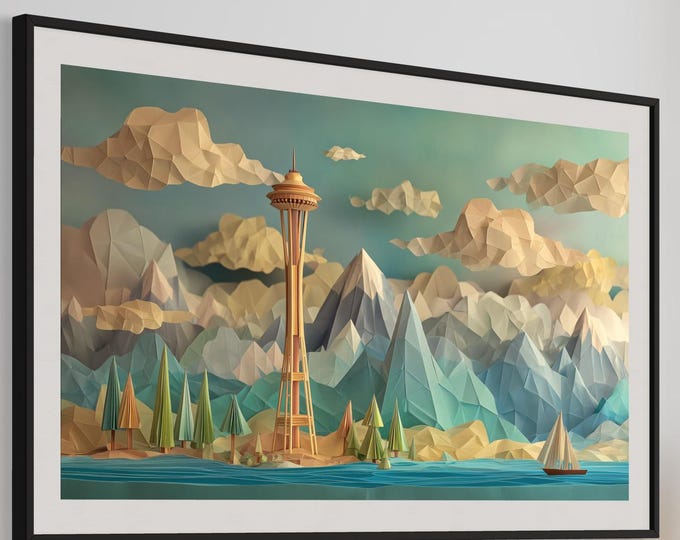 Space Needle Art Prints - Seattle Painting - Seattle - Seattle Space ...