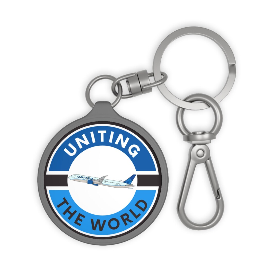 United Airlines Themed Keyring - Uniting the World - Etsy
