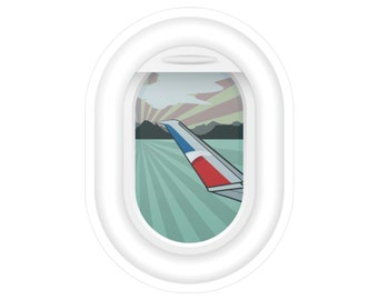 Plane Window Sticker - Etsy