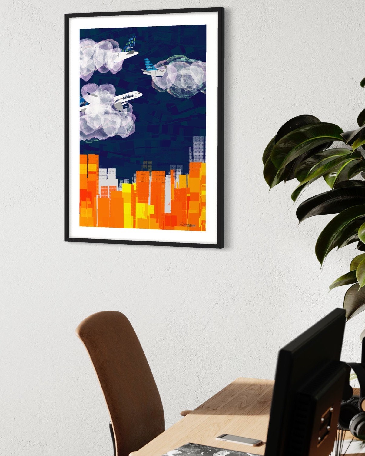 Jetblue Airways-themed "jetcity" Art Prints, 24" X 36" Unframed - Etsy
