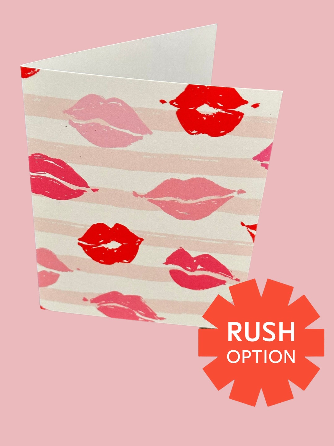Bisous (kisses in French) Lipstick Smacks Card, Can Be Sent on Your ...