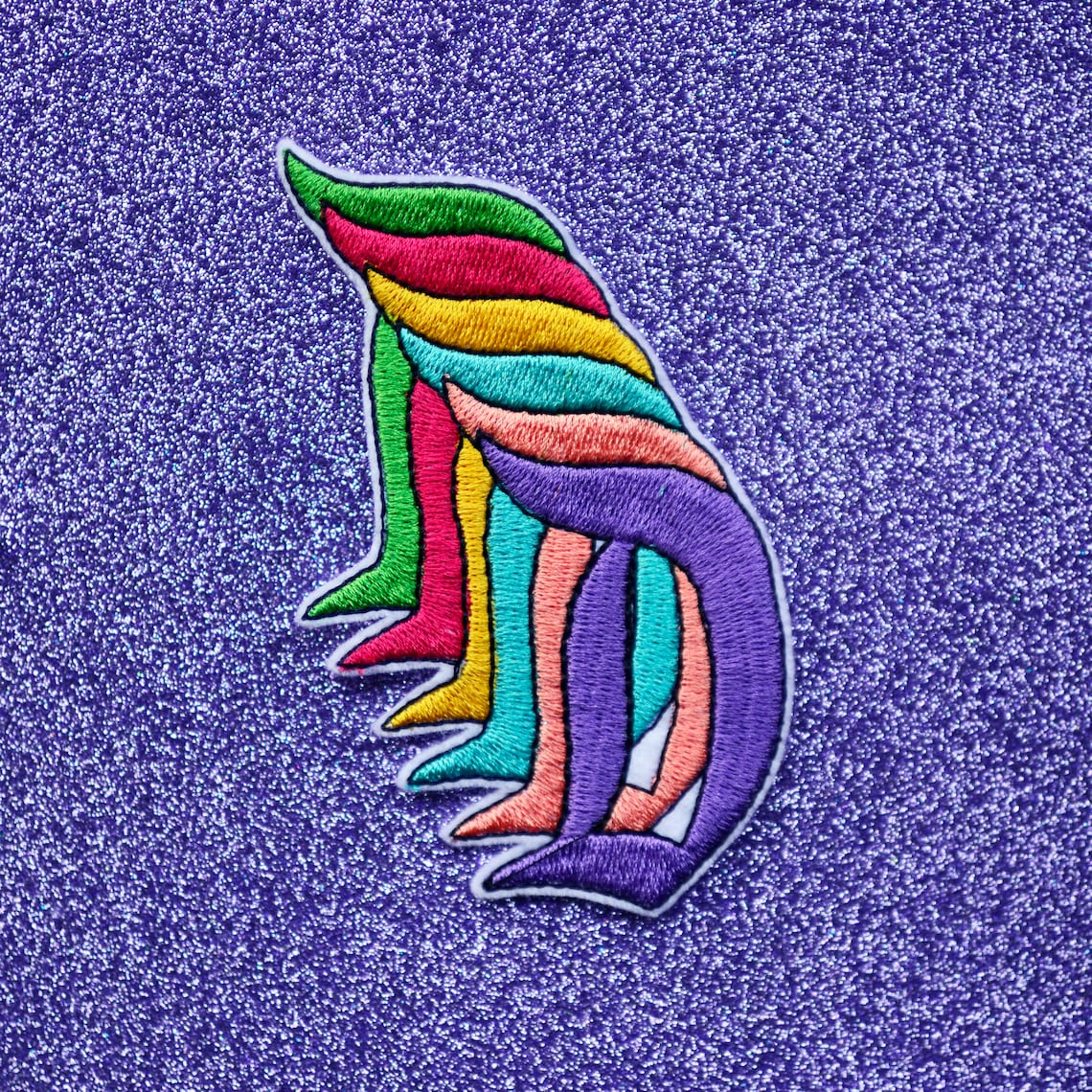 Retro d Embroidered Iron on Patch - Etsy