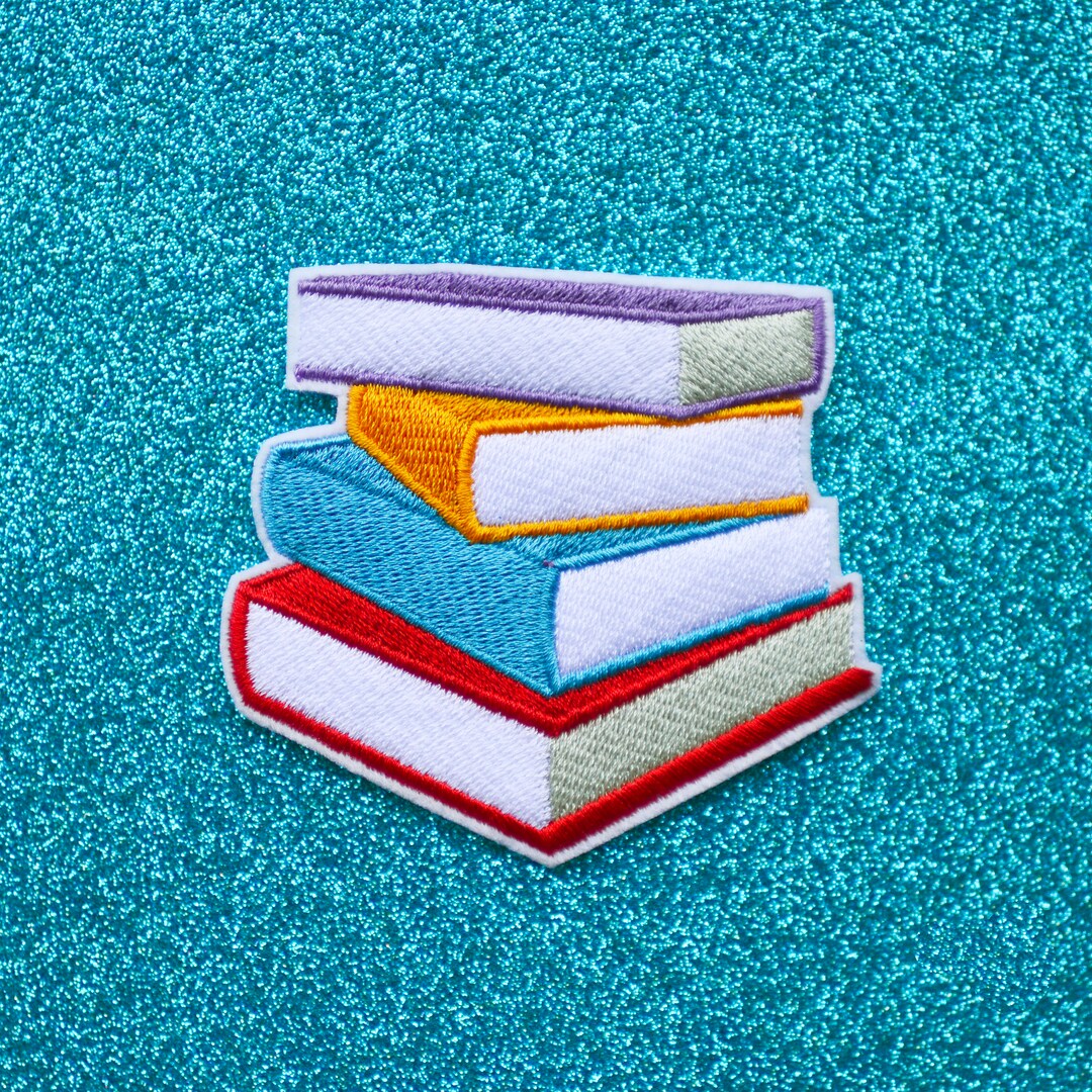 Bookworm Embroidered Iron on Patch - Etsy