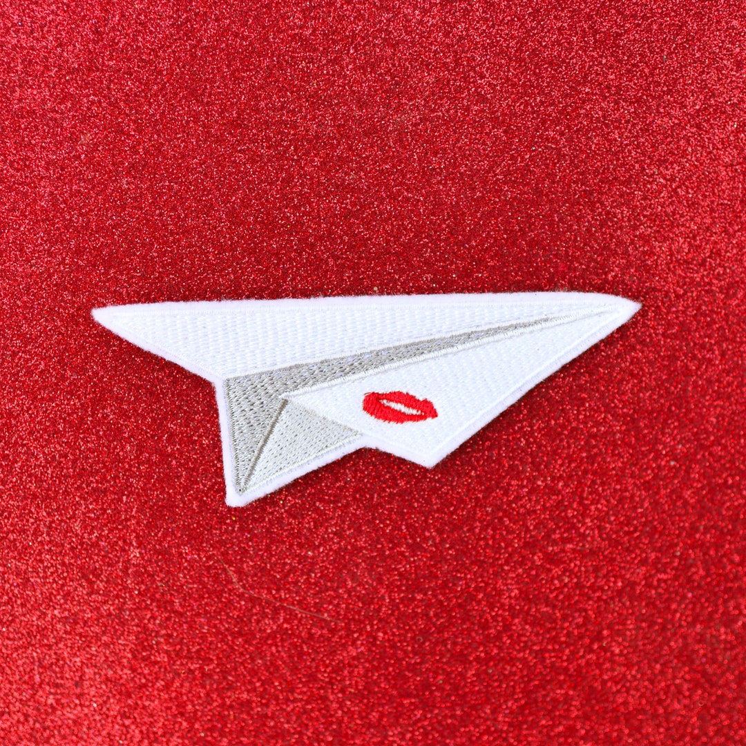 Paper Airplane Embroidered Iron on Patch - Etsy