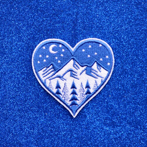 Mountain Embroidered Iron-on Patch Embroidered Badge - Etsy