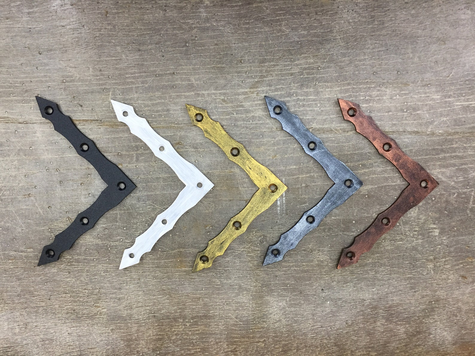 Flat corner brace accents 4 piece/small rustic corner | Etsy