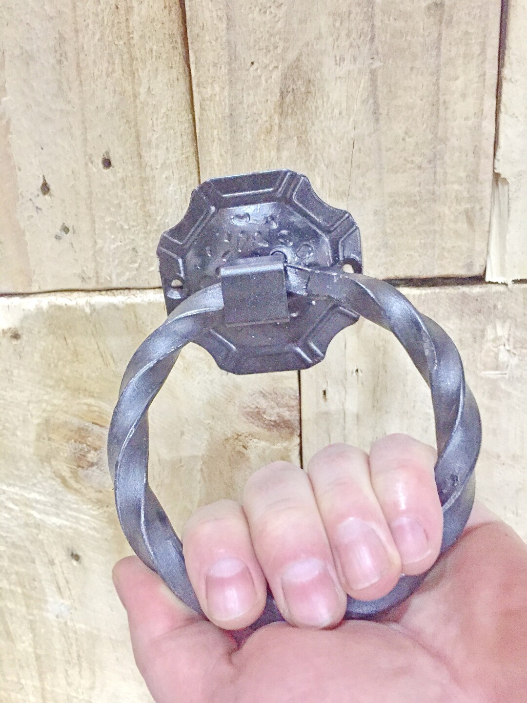 Wrought Iron Round Ring Door Knob, Door Knock, Tie Down, Wrought Metal ...