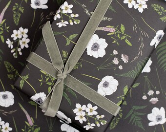 Botanical Nature Wrapping Paper Set Four Seasons Giftwrap Sheets ...