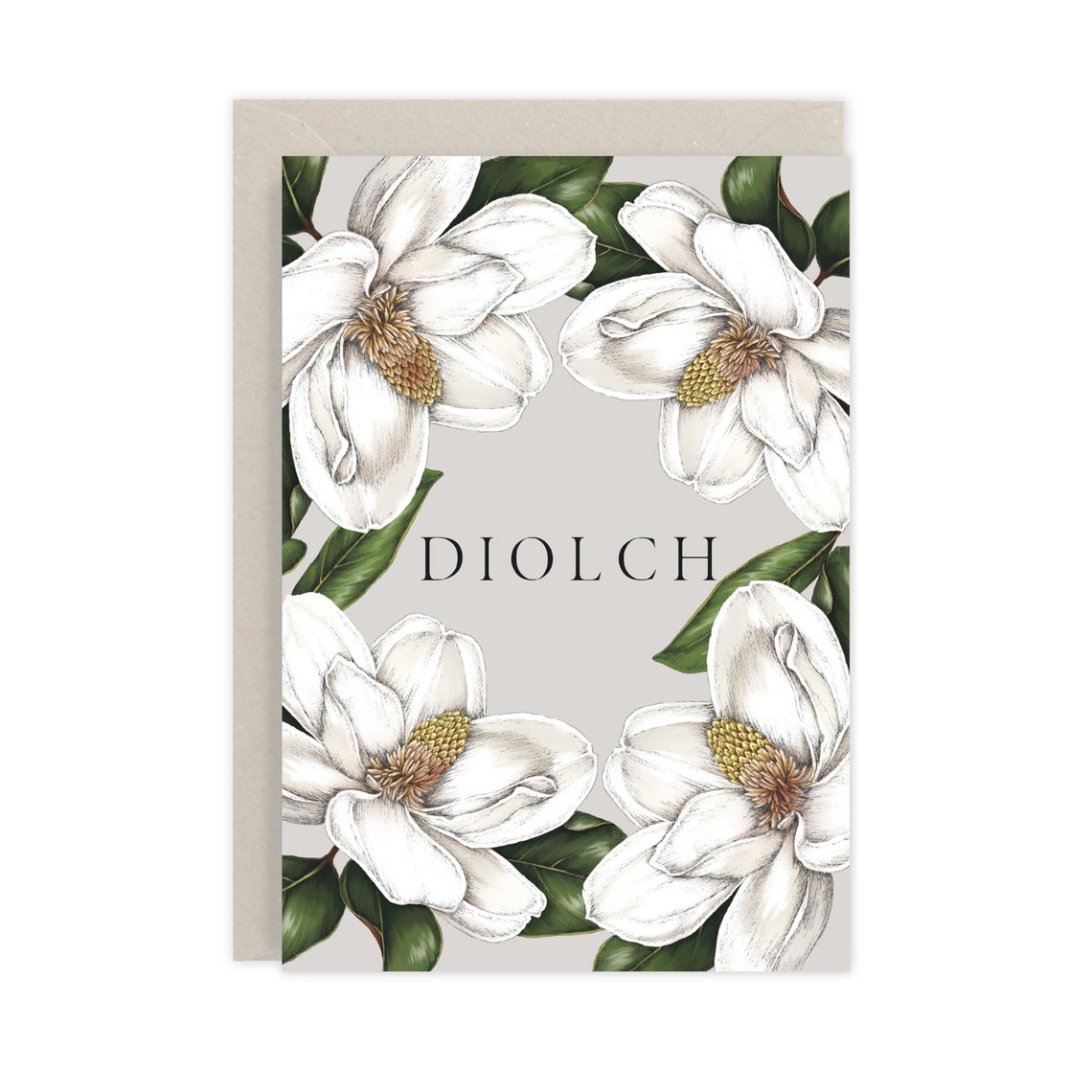 Carden 'DIOLCH' - Spring Blossom Collection - Cymraeg - Etsy