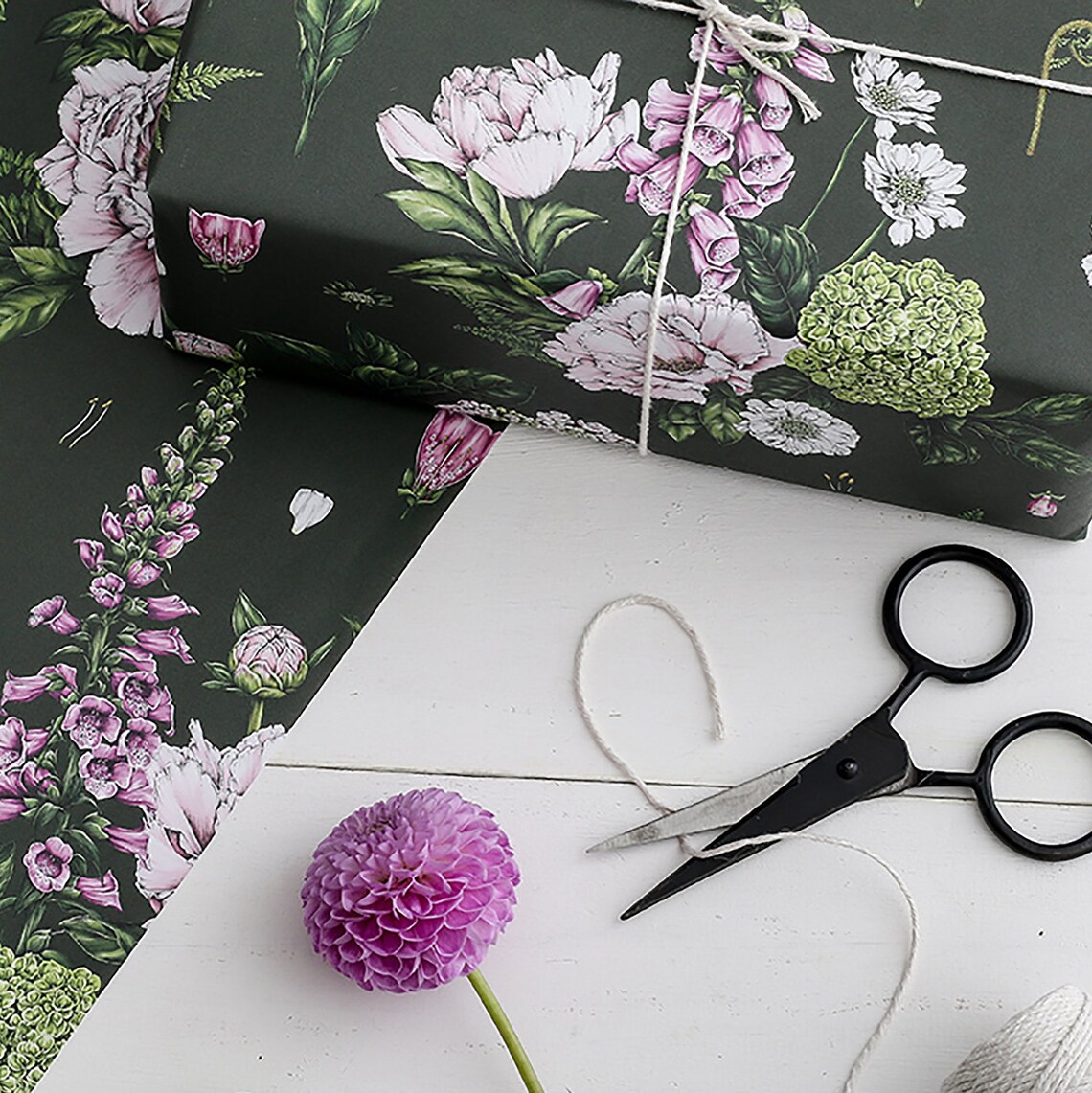 Botanical Wrapping Paper Recycled Gift Wrap Summer Garden - Etsy UK