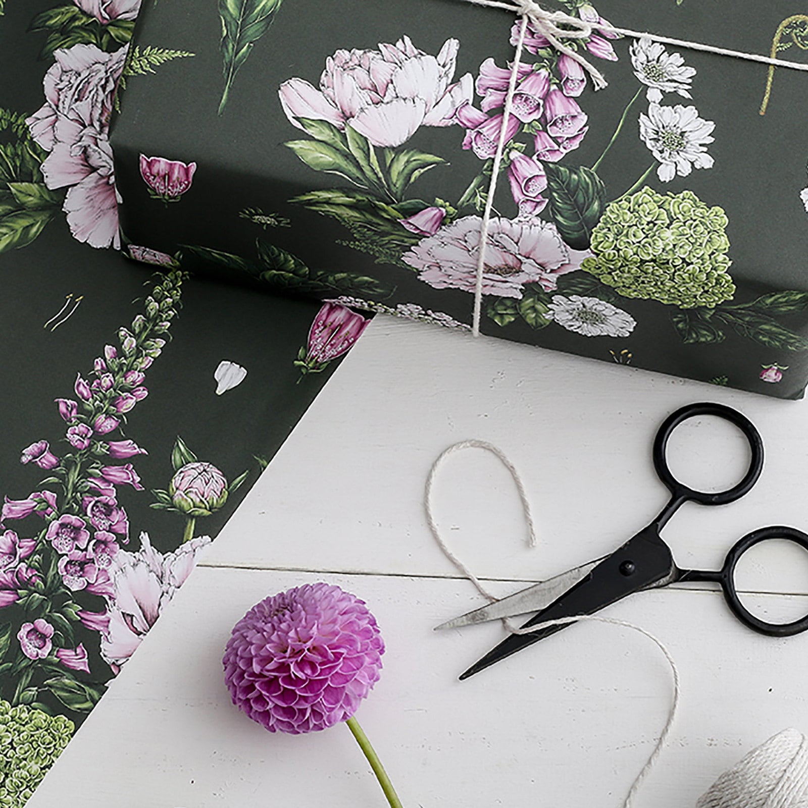 Botanical Wrapping Paper Recycled Gift Wrap Summer Garden | Etsy