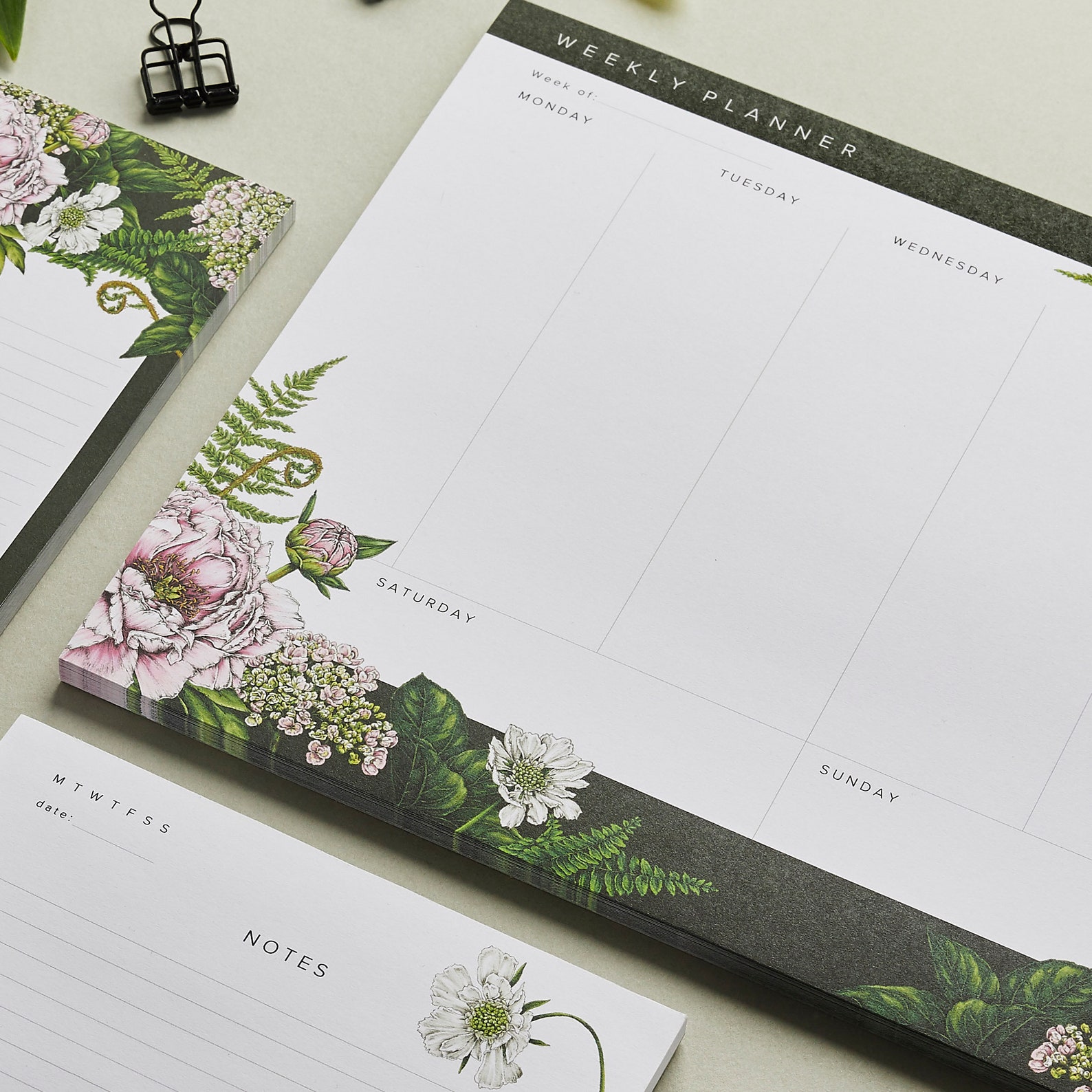 Weekly Planner A4 Botanical Desk Planner Summer Garden | Etsy