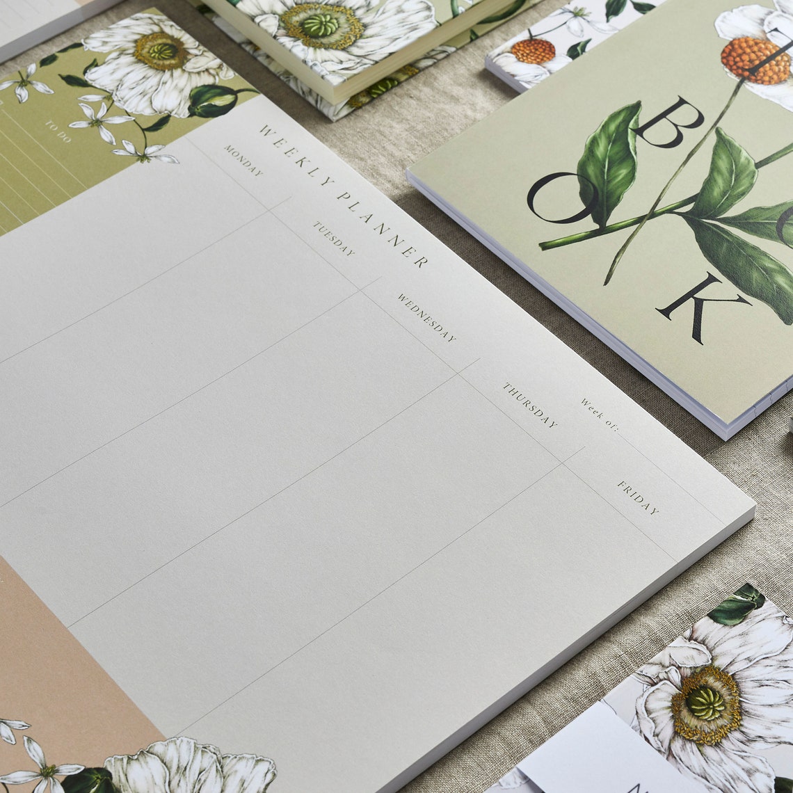 Weekly Planner A4 Botanical Desk Planner Spring Blossom | Etsy