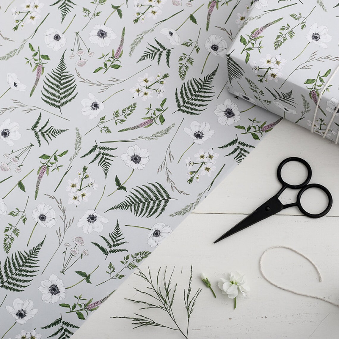 Botanical Wrapping Paper Recycled Gift Wrap Wild Meadow - Etsy