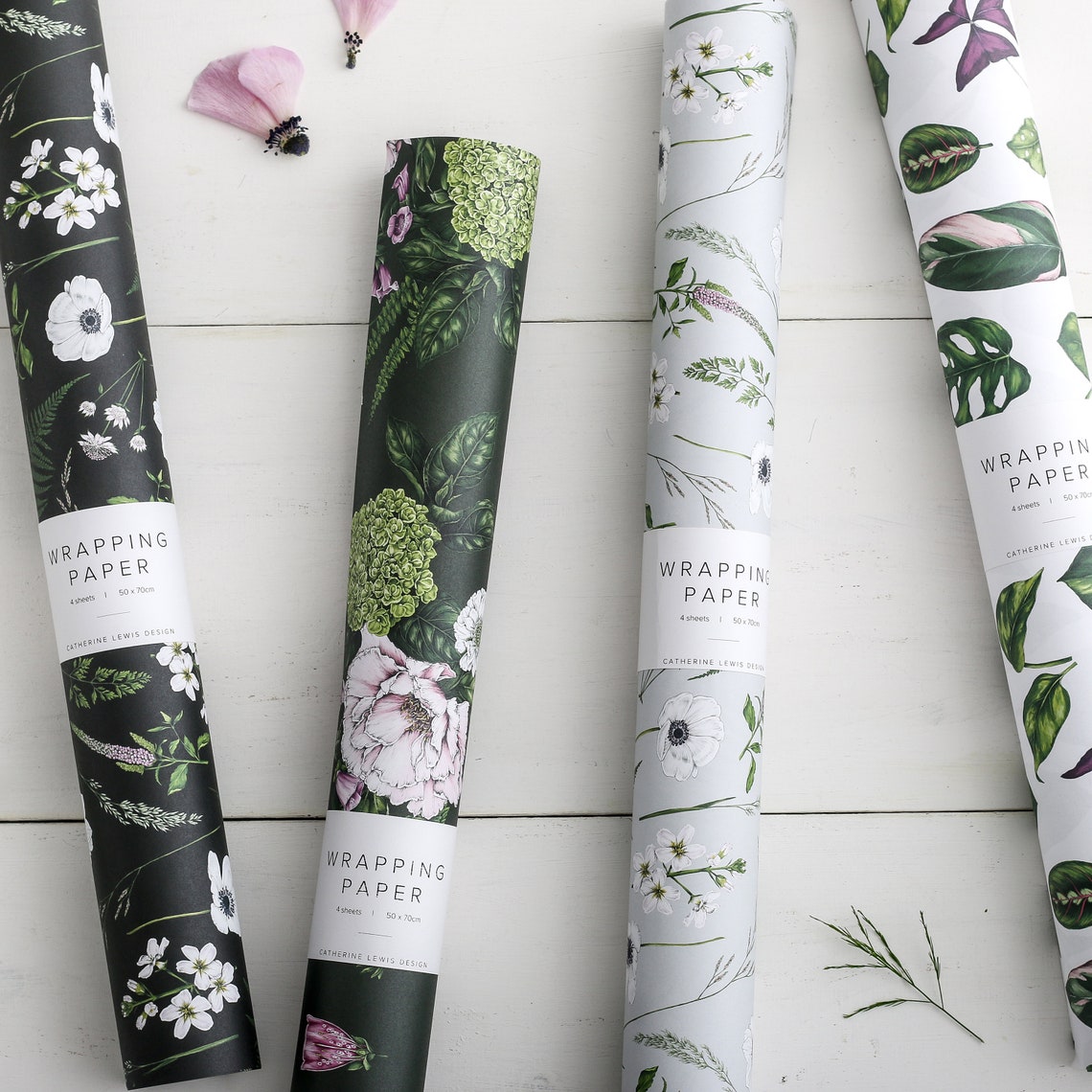Botanical Wrapping Paper Recycled Gift Wrap Summer Garden - Etsy UK