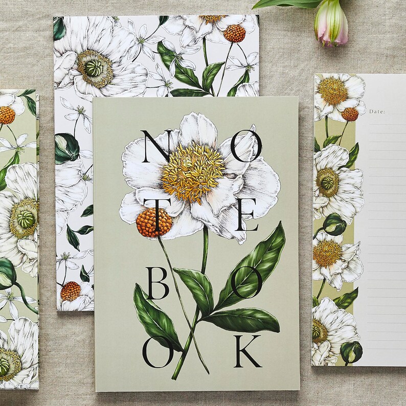 A5 Notebooks Set of 2 Notebooks Botanical 'spring - Etsy