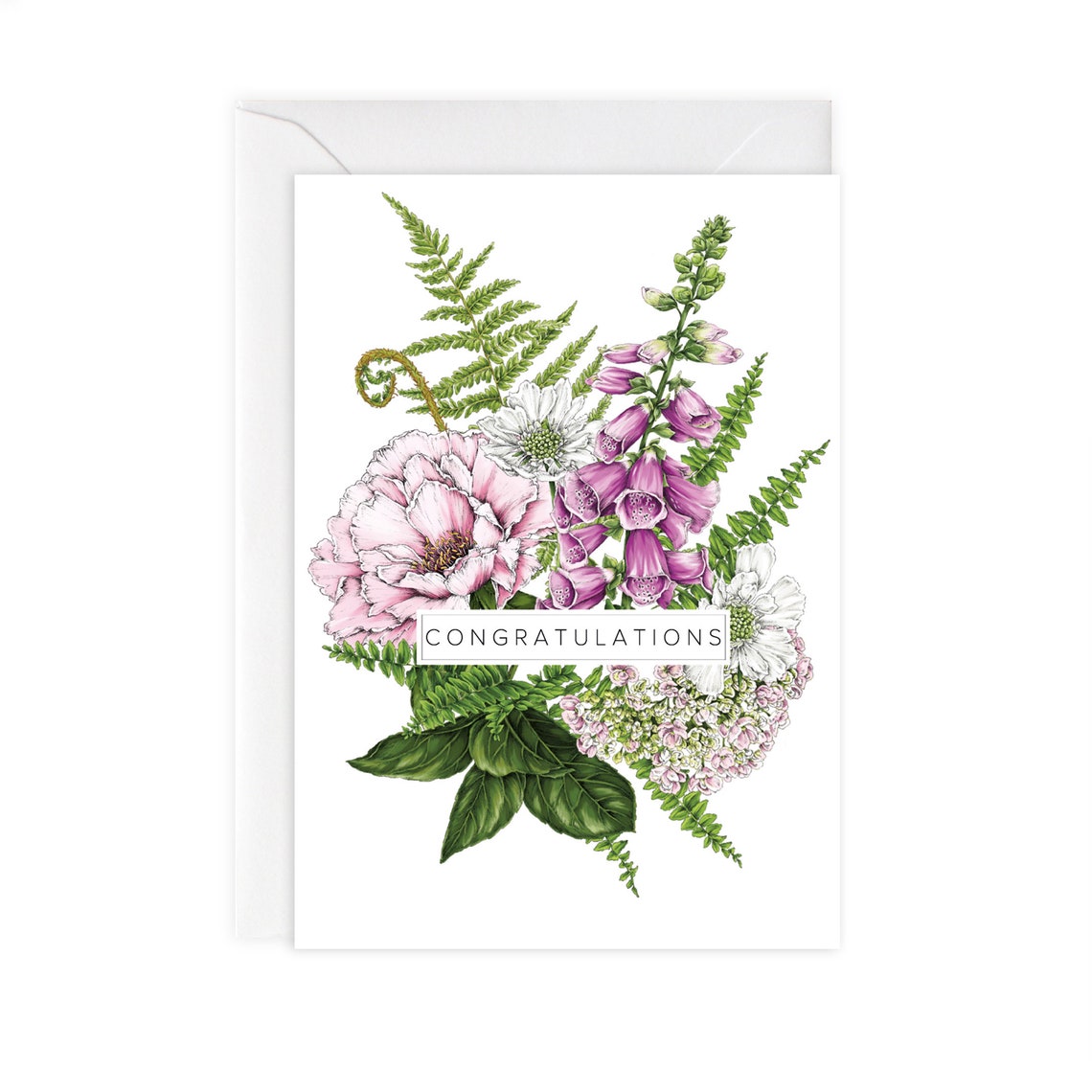 Congratulations Greeting Card 'summer Garden' - Etsy