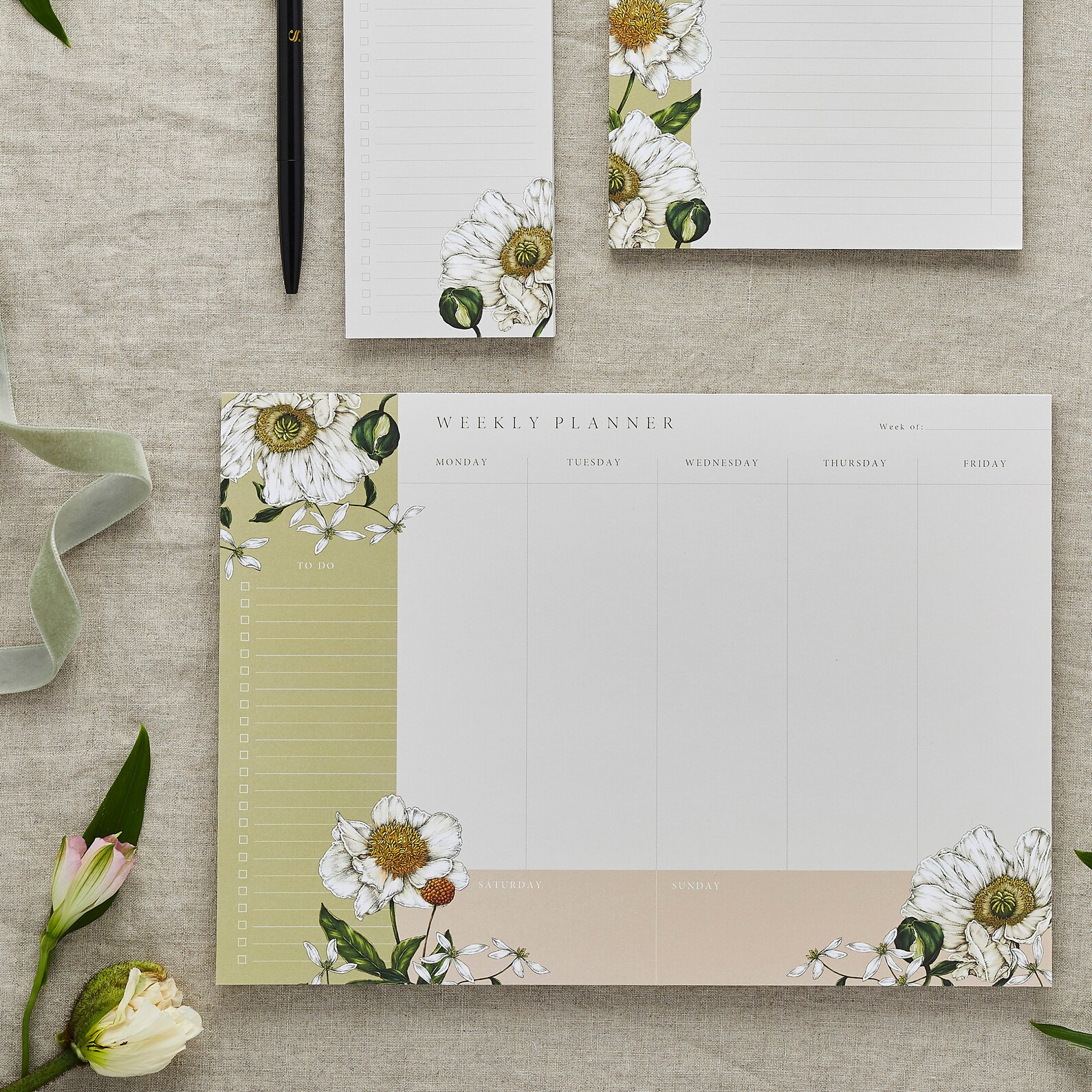 Weekly Planner A4 Botanical Desk Planner Spring Blossom | Etsy
