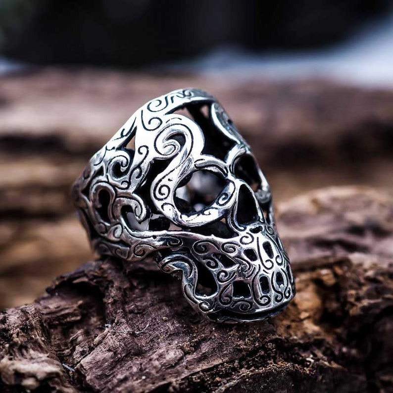 Maori Skull Ring | Sterling Silver 925 | Made in Italy | FEEL NO PAIN ...