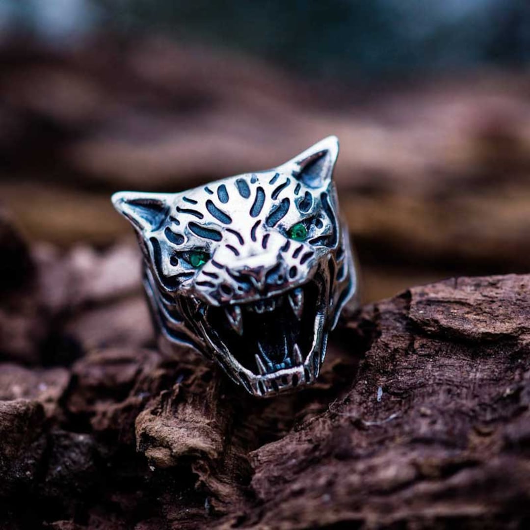 Tiger Ring | Sterling Silver 925 | Made in Italy | FEEL NO PAIN - Etsy