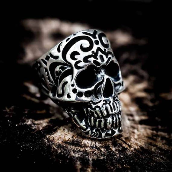 Kamate Skull Ring Sterling Silver 925 Made in Italy FEEL NO PAIN Etsy