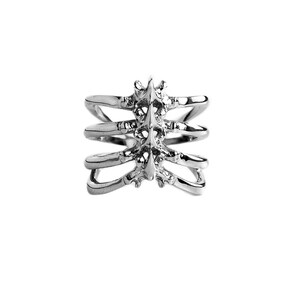 Anatomical Rib Cage Ring | Sterling Silver 925 | Made in Italy | FEEL ...