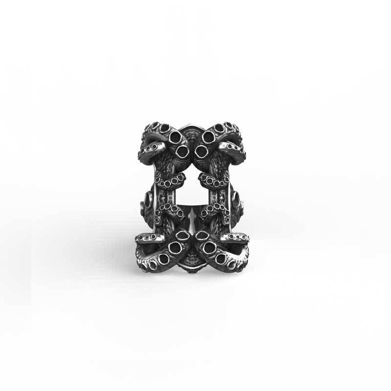 Kraken Ring sterling Silver 925 Made in Italy | Etsy