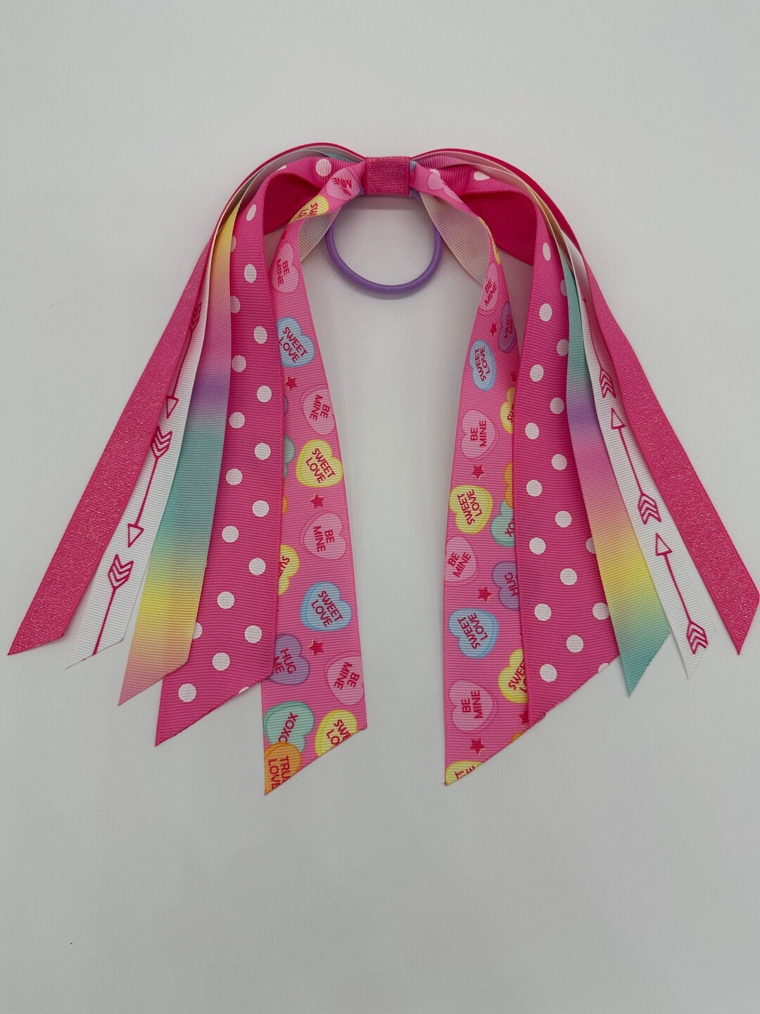 Conversation Heart Hair Streamer, Candy Heart Hair Tie, Hair Streamer ...