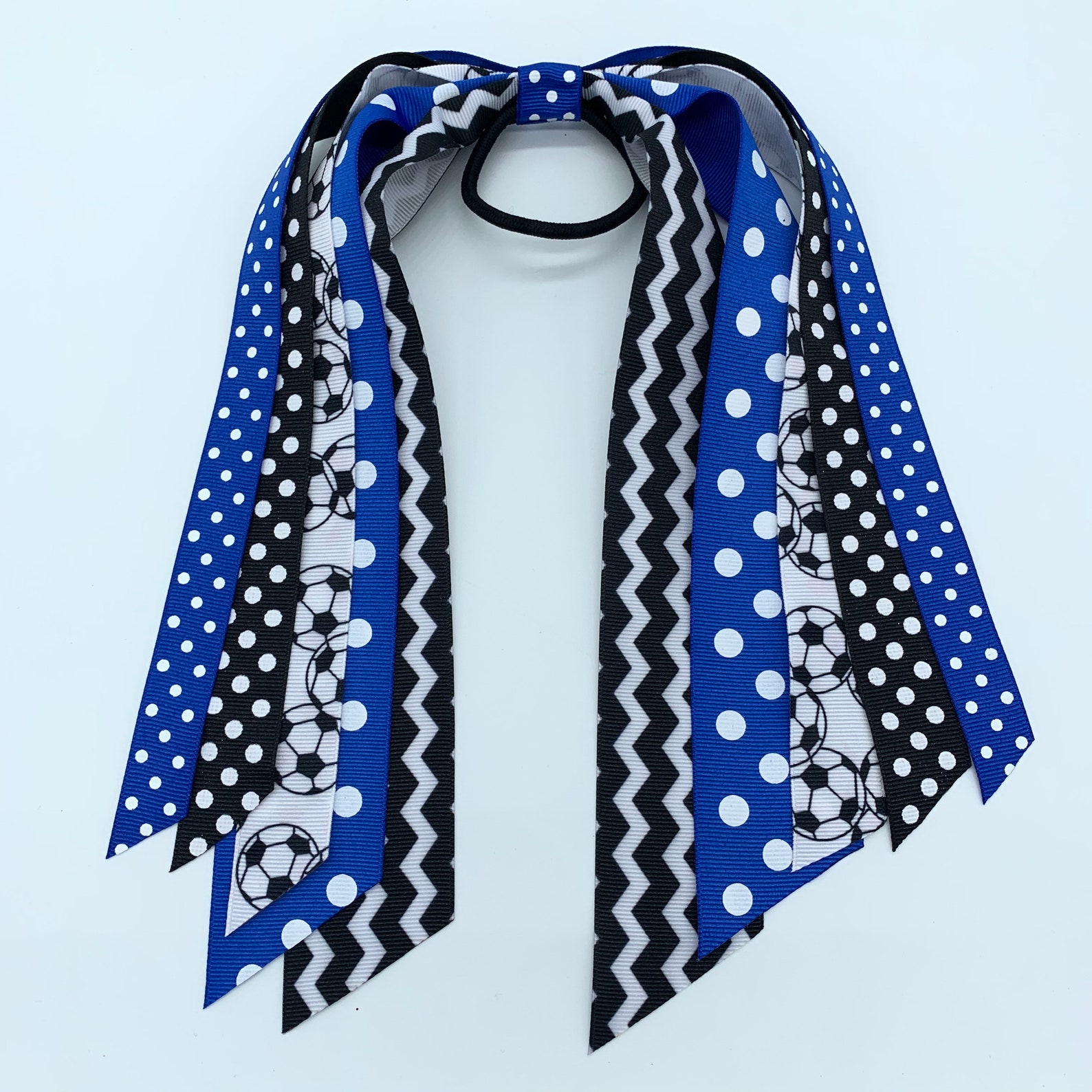 Soccer Hair Streamer, Ponytail Holder, Hair Streamer, Soccer Hair Tie ...