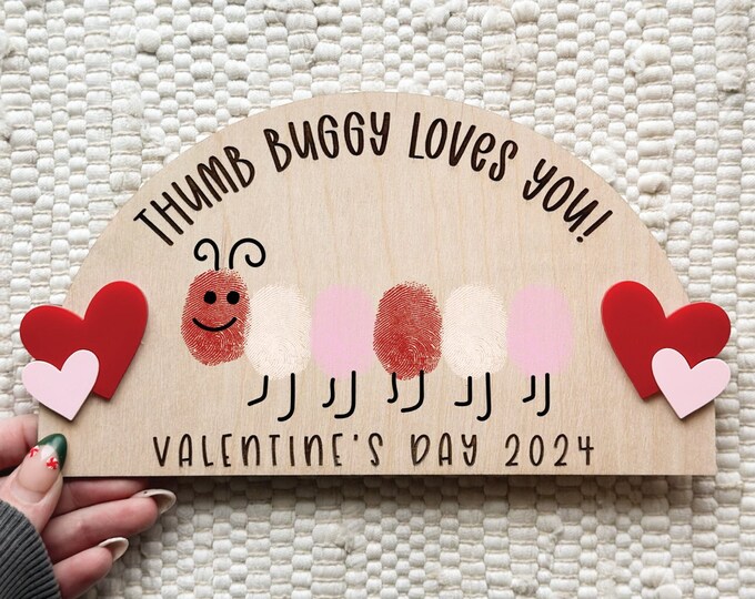 DIY Thumb Buggy SIGN | Valentines Day Gifts | Valentine Gift From Kids ...