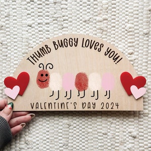 DIY Thumb Buggy SIGN Valentines Day Gifts Valentine Gift From Kids ...