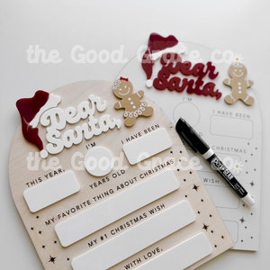 Dear Santa Sign| Dry Erase Christmas Sign | Dear Santa | Christmas ...
