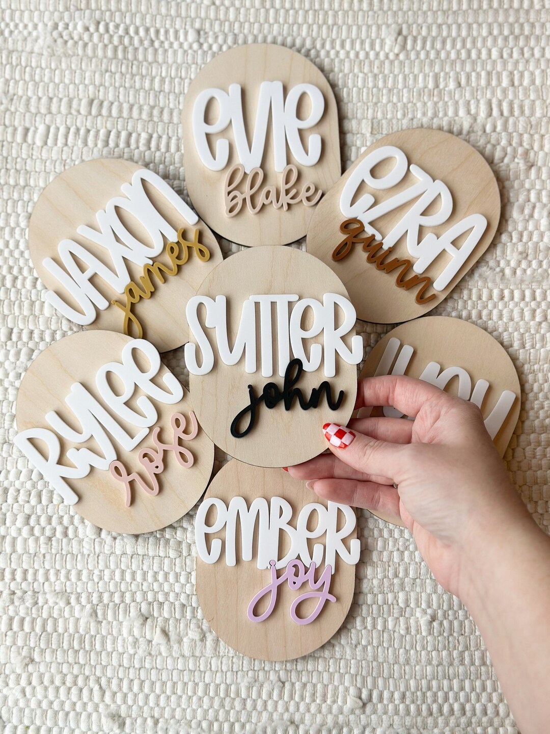 Name Sign | Mini Baby Name Sign | Name Announcement | Hello My Name is ...