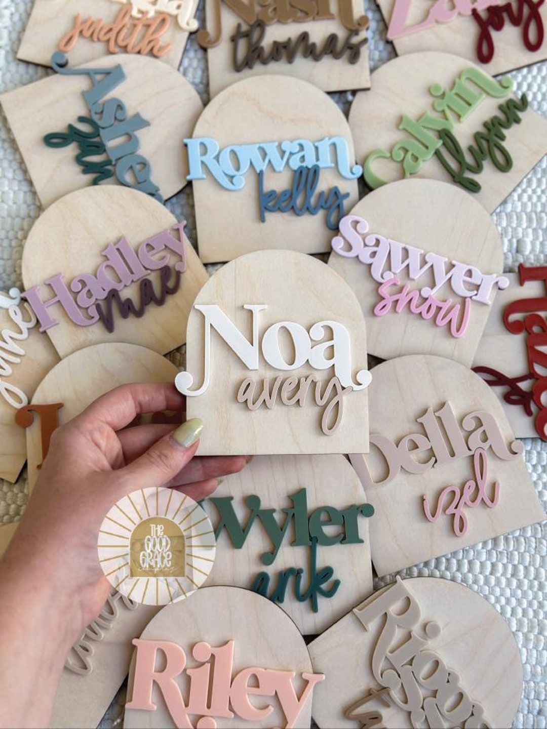 Baby Name Sign | Mini Baby Name Sign | Name Announcement | Hello My ...