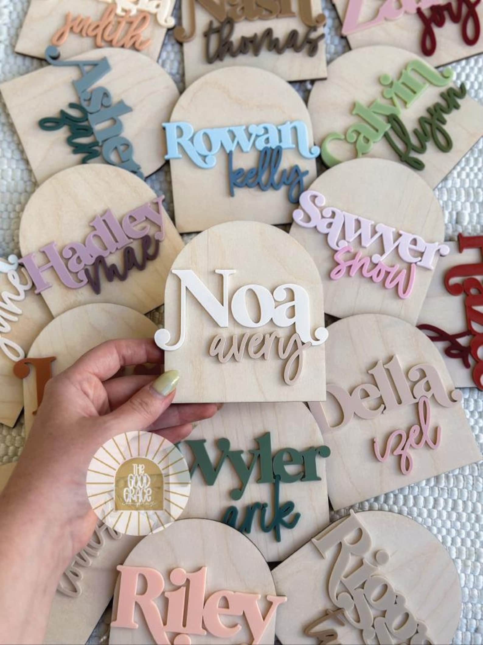Baby Name Sign | Mini Baby Name Sign | Name Announcement | Hello My ...