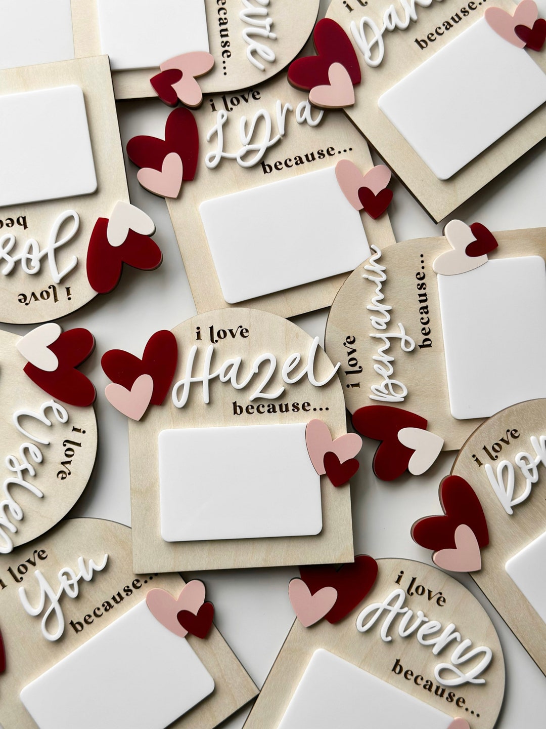 Mini Love Message Sign | I Love You Because Sign | Valentines Day Sign ...