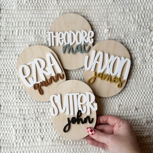 Name Sign | Mini Baby Name Sign | Name Announcement | Hello My Name is ...