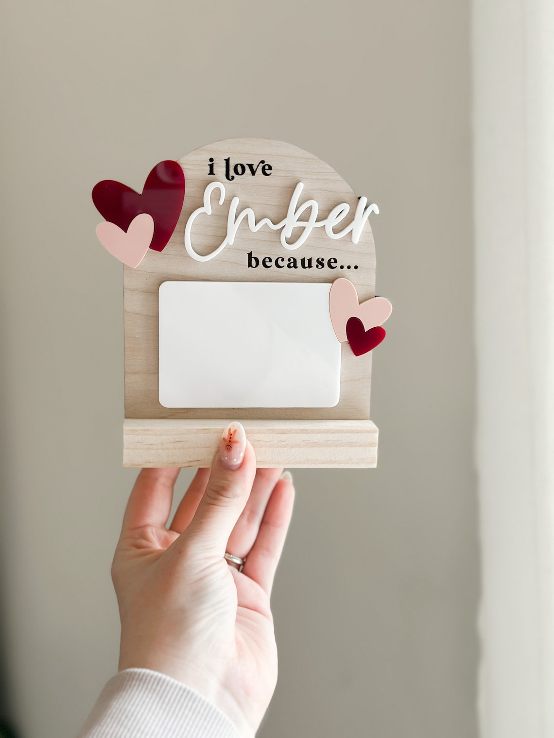 Mini Love Message Sign | I Love You Because Sign | Valentines Day Sign ...