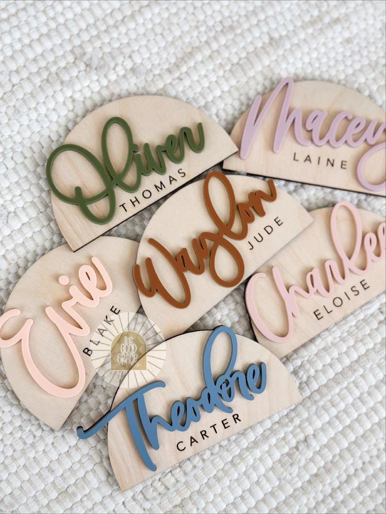 Baby Name Sign | Mini Baby Name Sign | Name Announcement | Hello My ...