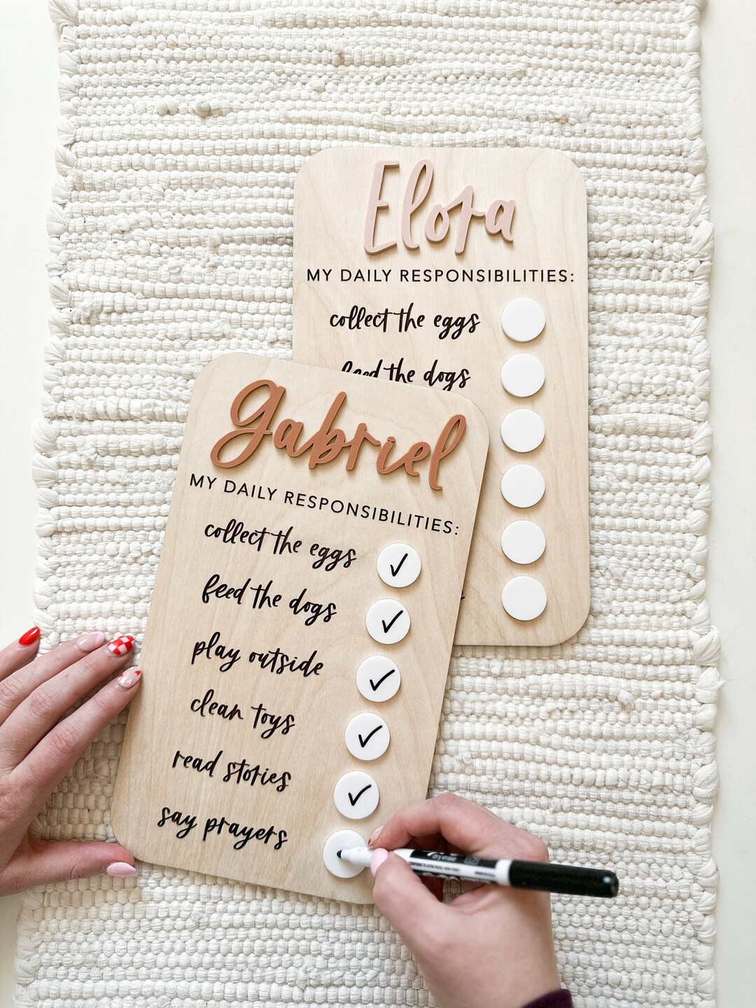 Daily Responsibilities Chart | Chore Chart | Dry Erase Chore Chart ...
