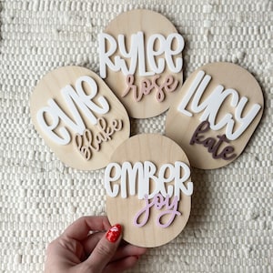 Name Sign | Mini Baby Name Sign | Name Announcement | Hello My Name is ...