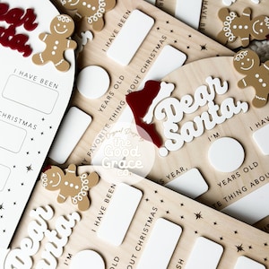 Dear Santa Sign Dry Erase Christmas Sign Dear Santa Christmas Decor ...