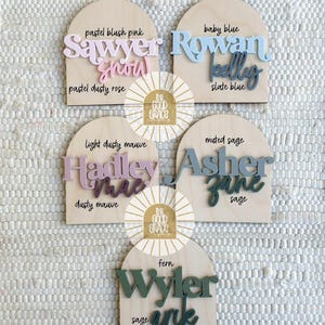 Baby Name Sign | Mini Baby Name Sign | Name Announcement | Hello My ...