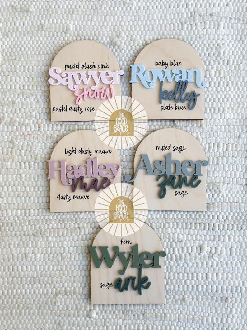 Baby Name Sign | Mini Baby Name Sign | Name Announcement | Hello My ...