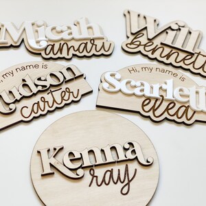 Name Sign Mini Baby Name Sign Name Announcement Hello My - Etsy