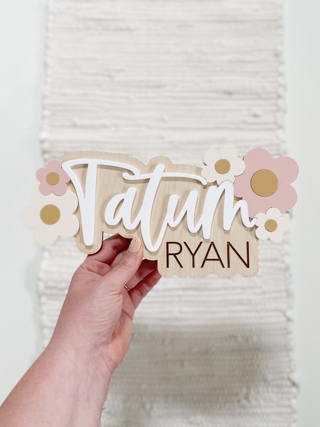 Baby Girl Name Sign | Retro Name Sign | Boho Inspired Name Sign | Baby ...