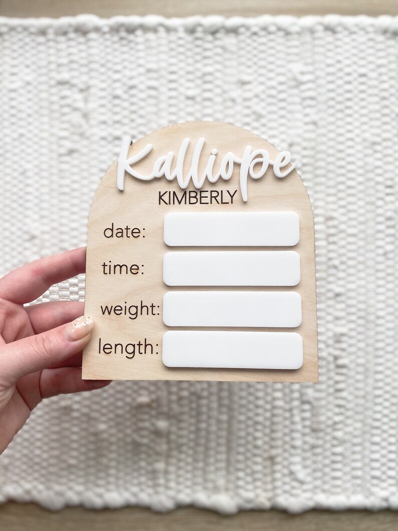 Birth Stat Sign | Erasable Birth Stat Sign | Name Sign | Fresh 48 Sign ...