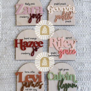 Baby Name Sign | Mini Baby Name Sign | Name Announcement | Hello My ...