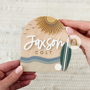 Boy Name Sign | Mini Baby Name Sign | Name Announcement | Baby Boy ...